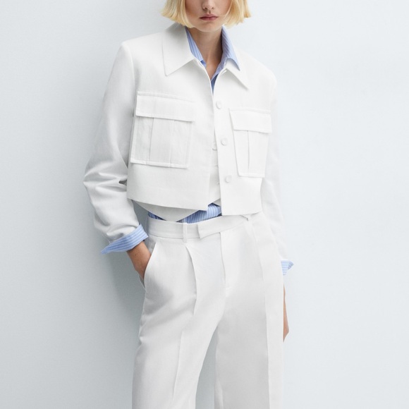 Mango | Jackets & Coats | Mango Cropped Suit Jacket | Poshmark